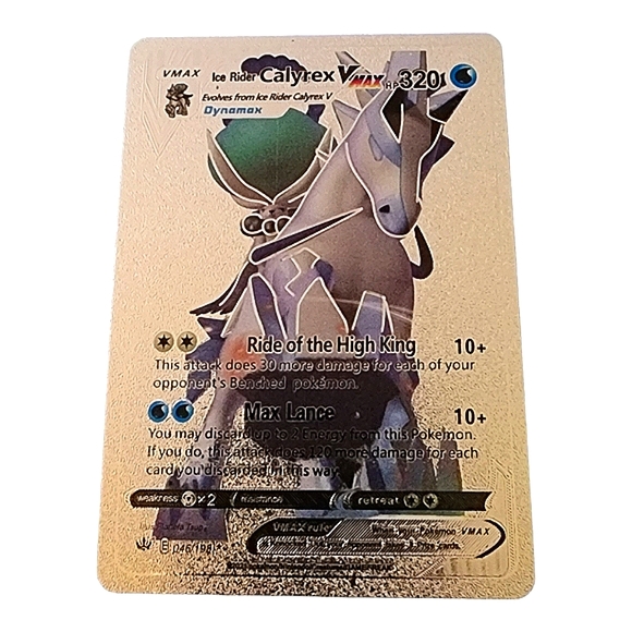 Nintendo | Other | Collectors Ice Rider Calyrex Vmax 32hp Silver Foil ...